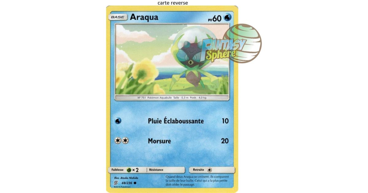 Araqua - Reverse 48/236 - Soleil et Lune 11 Harmonie des Esprits ...