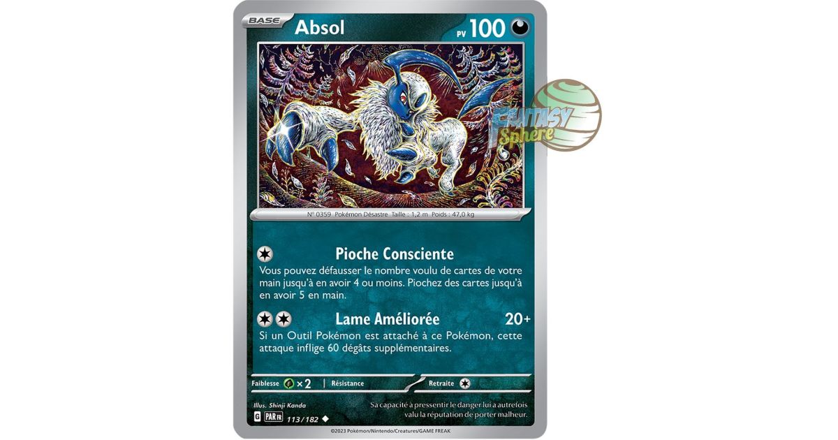 Absol - Reverse 113/182 - Ecarlate et Violet Faille Paradoxe - Fantasy Sphere