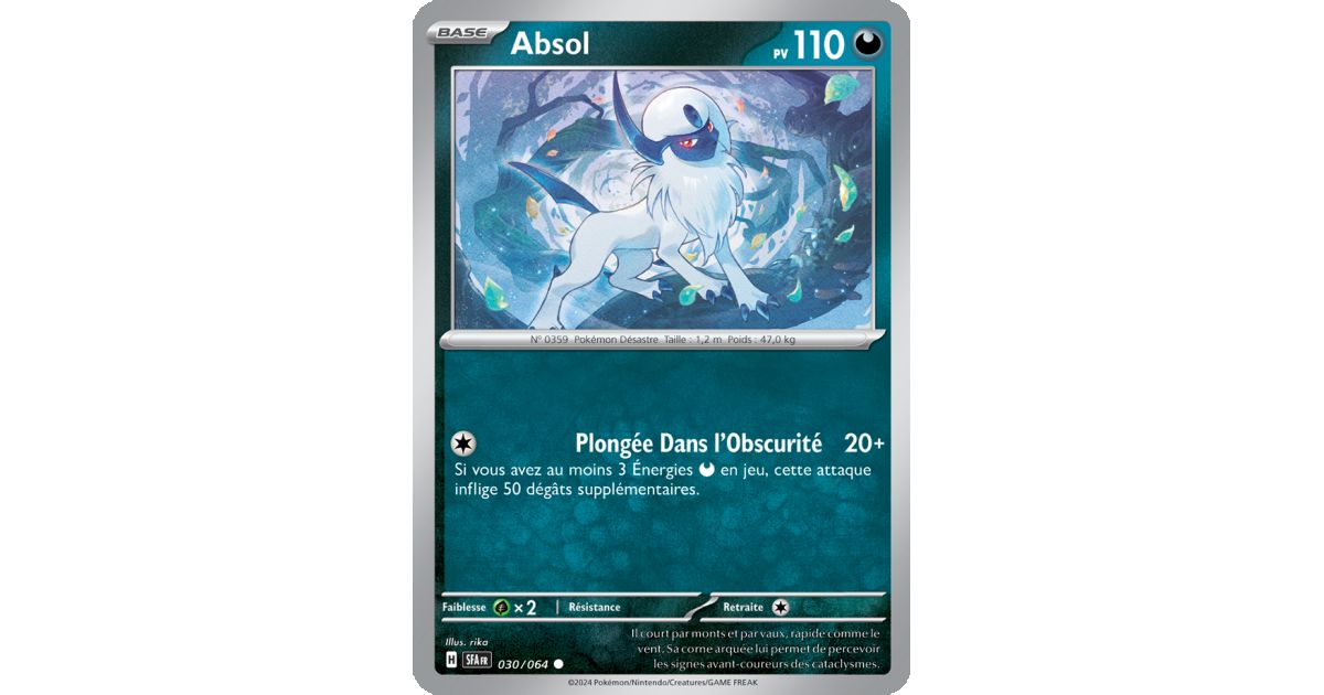 Absol - Reverse 30/64 - Ecarlate et Violet Fable Nébuleuse - Fantasy Sphere