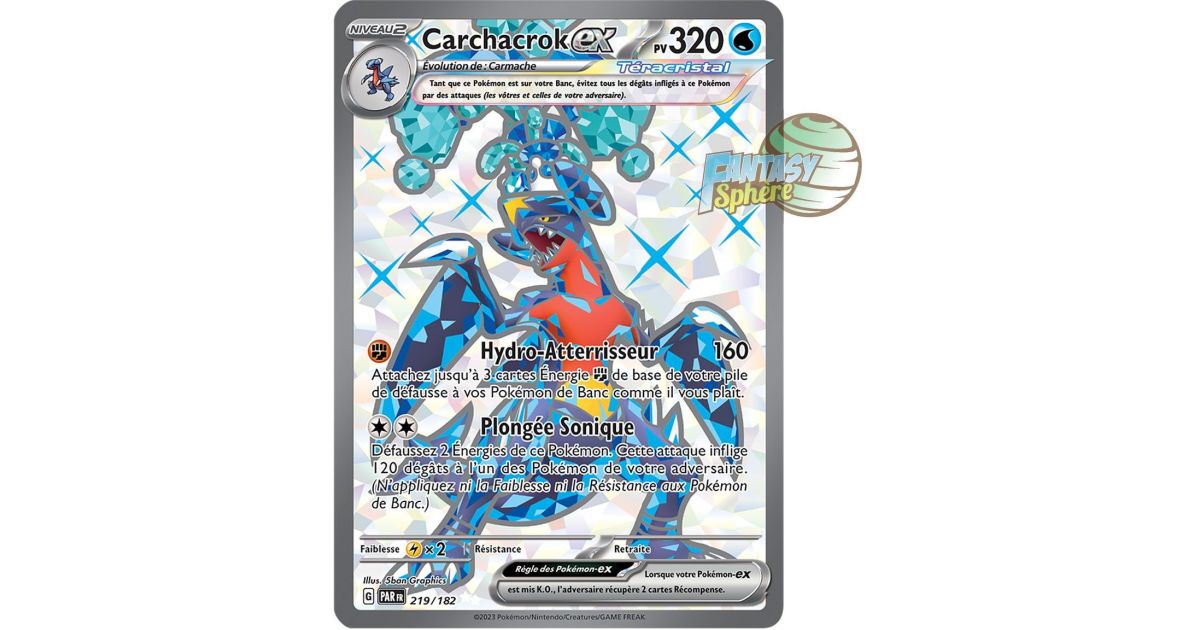 Carchacrok EX - Ultra Rare 219/182 - Ecarlate et Violet Faille Paradoxe ...