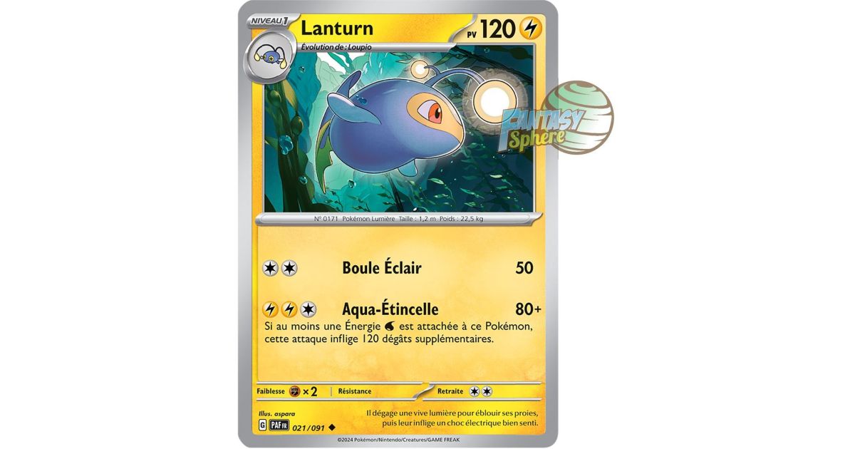 Lanturn - Reverse 21/91 - Ecarlate et Violet Destinées de Paldea ...