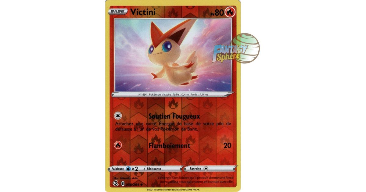 Victini - Reverse 36/264 - Epee et Bouclier 8 Poing de Fusion - Fantasy ...