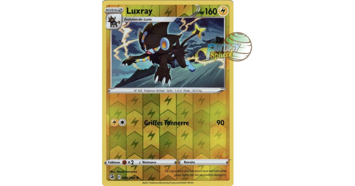 Luxray - Reverse 93/264 - Epee et Bouclier 8 Poing de Fusion - Fantasy Sphere