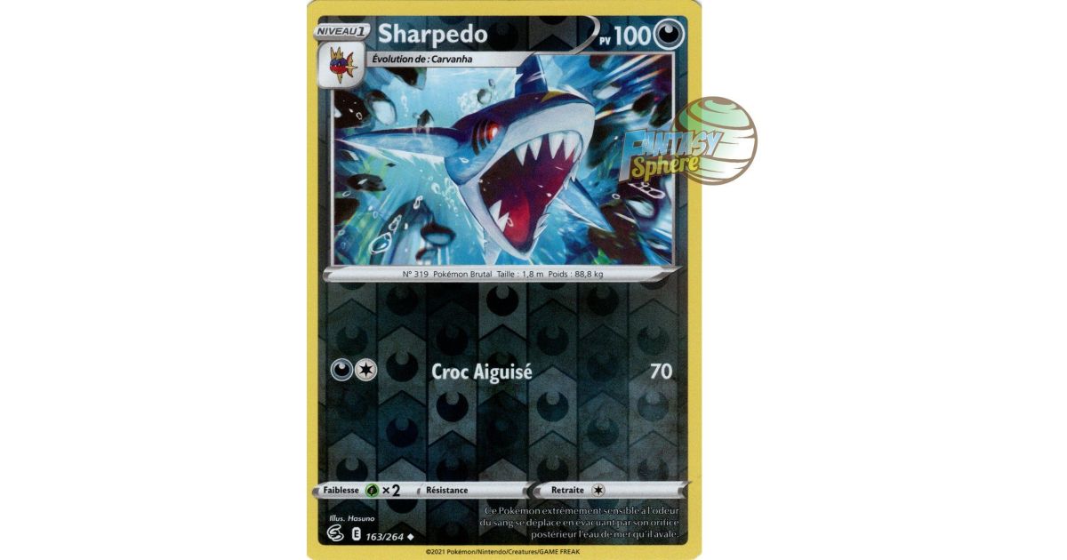 Sharpedo - Reverse 163/264 - Epee et Bouclier 8 Poing de Fusion ...