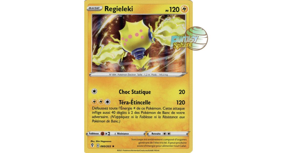 Regieleki - Holo Rare 60/203 - Epee et Bouclier 7 Evolution Celeste ...