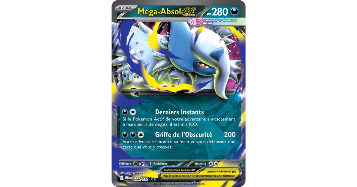 Méga-Absol-ex - Double Rare 86/132 - Méga-Evolution - Fantasy Sphere