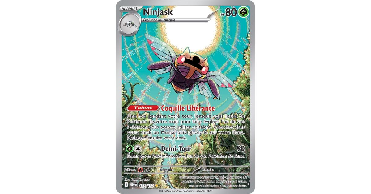 Ninjask - Illustration Rare 137/132 - Méga-Evolution - Fantasy Sphere