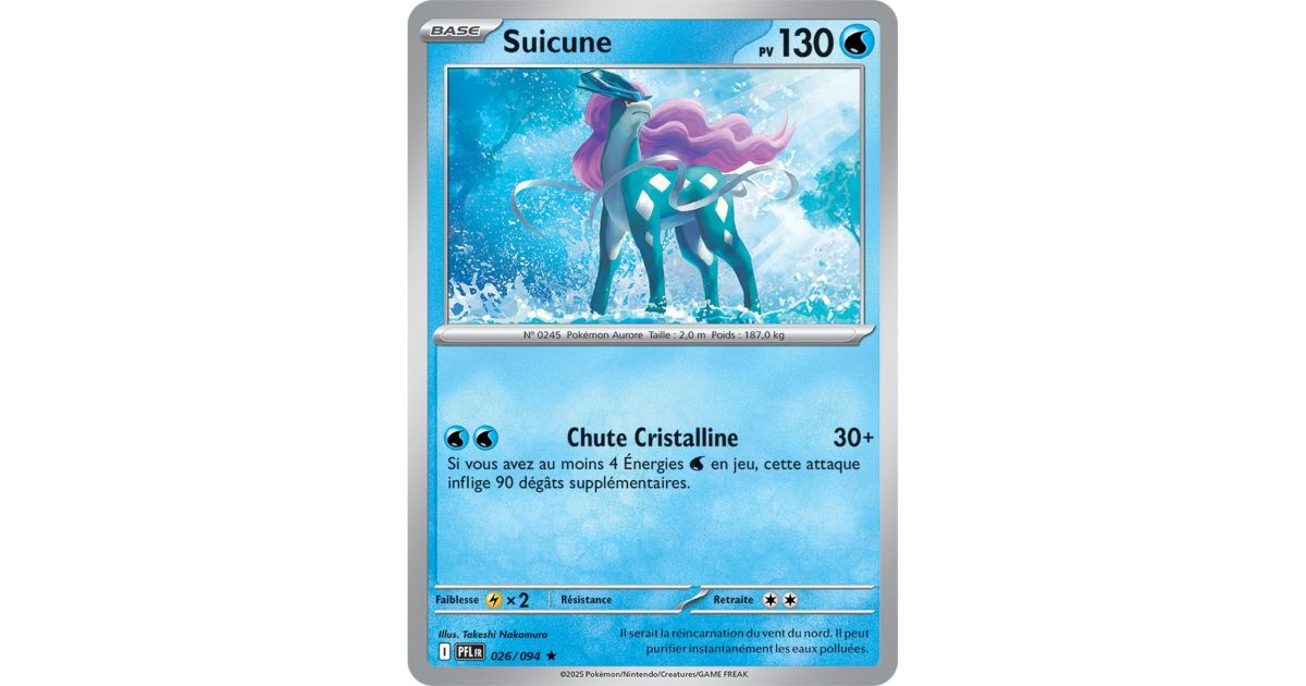 Suicune - Holo Rare 26/94 - Méga-Evolution 2 Flammes Fantasmagoriques ...